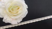 China 1cm Width Cotton Crochet Lace Trim with Wavy Scalloped Border and Unique Hollow Pattern for Dress Lingerie Craft Decor for sale