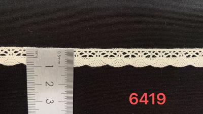 China 1cm Width Cotton Crochet Lace Trim with Wavy Scalloped Border and Unique Hollow Pattern for Dress Lingerie Craft Decor for sale