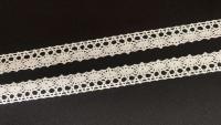 China 1.5cm Width Cotton Crochet Lace Trim with Orderly Round Hollow Holes Soft Breathable for Dress Sewing for sale