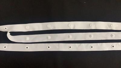 China Factory wholesaler 30*30mm/75*75mm Polyester /nylon Snap Button Tape for Baby Infant Wear and  Jacket for sale