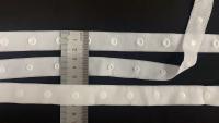 China Factory wholesaler 30*30mm/75*75mm Polyester /nylon Snap Button Tape for Baby Infant Wear and  Jacket for sale