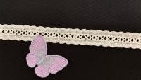 China 2cm Cotton Chicken Lace Trim with Hollow Carved Design and Soft Cotton Material for Garment Decoration for sale