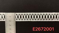 China 2cm Milk Yarn Water Soluble Lace Trim with Continuous Cross Geometric Patterns Soft Hollow Strip Smooth Texture Great for Garment Edging and Handmade Craft Decoration for sale