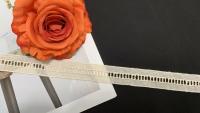 China CHICKEN Cotton Eyelet Ladder Lace Trim, Hollow Cut‑Out Stair‑Step Embroidered Lace for Garment Sewing Decoration for sale