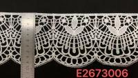 China 10cm Width Milk Silk Floral Lace Trim with Scalloped Edge and 3D Floral Pattern for Dress and Home Decor for sale
