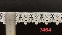 China White Polyester Water‑Soluble Lace Trim, Small Floral Embroidered Scalloped Lace for Sewing Apparel & Home Decor for sale