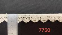 China Custom Design Cotton Embroidery Lace with Scalloped Edge and 2.3cm Width for Wedding Dresses for sale