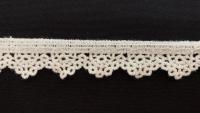 China Custom Design Cotton Embroidery Lace with Scalloped Edge and 2.3cm Width for Wedding Dresses for sale