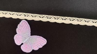 China 100% Cotton Crochet Lace Trim  | 1cm Wide Hollow‑Out Lace for Garment & Home Textile Wholesale for sale