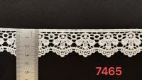 China 3.2cm Milk Yarn Water Soluble Lace Trim with Neat Cyclic Floral Pattern and Scalloped Bottom Edge for Dress and Lingerie for sale