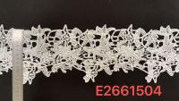 China 13cm Width Milk Yarn Lace Trim with Blooming Floral Openwork Pattern and Soft Fine Texture for Couture Apparel for sale