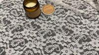 China Soft Breathable Floral Lace Fabric with Intricate Flower Pattern Lightweight for Dresses and Lingerie for sale
