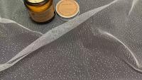 China Glittering Mesh Fabric with Shiny Tiny Dot Pattern Soft Stretch Lightweight Material for Lingerie and Party Dresses for sale