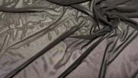 China Black Sheer Soft Lightweight Breathable Plain Solid Mesh Fabric for Lingerie Dress Lining and Garment Decoration for sale