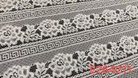 China Horizontal Striped Floral Lace Fabric, Ornate Border Pattern Nylon Lace for Garment & Costume Decoration for sale