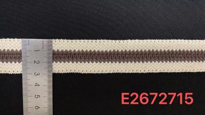 China 3cm Width Zigzag Braided Woven Trim Two Tone Textile Tape for Apparel Hemming and Handcraft for sale