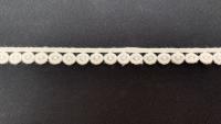 China Premium Cotton Water Soluble Lace Trim with Scalloped Edge and Customizable Length for Bridal Gowns for sale