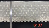 China Cotton Eyelet Embroidery Lace Trim, 30cm Wide Floral Scalloped Lace for Garment Decoration for sale