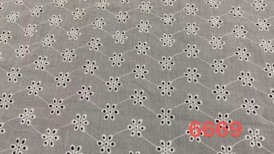 China Cotton Chicken Embroidery Lace Fabric with Small Flower Motifs Fine Hollow Embroidery Soft Breathable Lightweight for Dresses and Home Textiles for sale