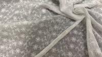 China Cotton Chicken Embroidery Lace Fabric with Winding Vine and Cluster Flower Motifs Fine Hollow Embroidery Soft Breathable Texture for sale