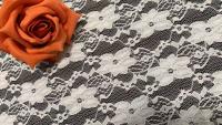China Stretchy Nylon Spandex Lace Fabric with Large Blooming Floral Motifs and Breathable Mesh for Dresses and Lingerie for sale