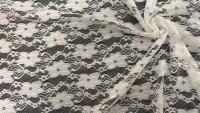 China Stretchy Nylon Spandex Lace Fabric with Large Blooming Floral Motifs and Breathable Mesh for Dresses and Lingerie for sale