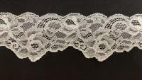 China Scalloped Edge Spandex Nylon Blend Floral Stretch Lace Trim for Middle Eastern Design for sale