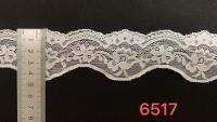 China 4.5cm Width Scalloped Edge Spandex Nylon Blend Stretch Lace Trim for Apparel Sewing for sale