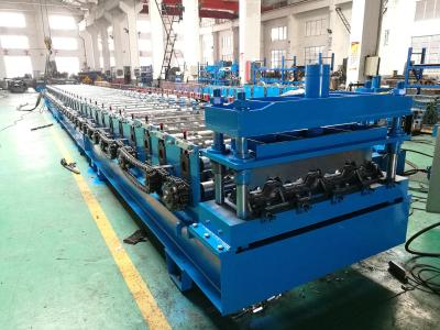 China 0.7-1.2mm Heavy Duty Steel Metal Deck Roll Forming Machine Gearbox Transmission for sale