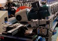 China Steel Metal Door Frame Roll Forming Machine With Fly Saw Cutting Off Device 3m Min for sale