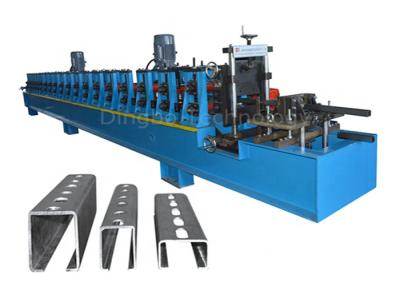 China Galvanized Slotted Strut C U Channel Roll Forming Machine for sale