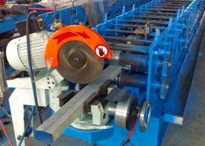 China Gutter Guard Coil Roll Off Seaming Downspout Making Machine Flying Saw Cutter for sale