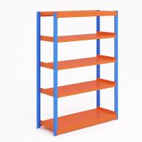 China Easy Assembly Boltless 5 Layer Shelving Rack for Warehouse Storage Width 800-1800mm for sale