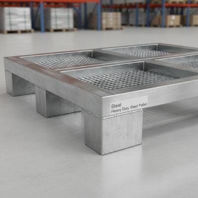 China Steel Heavy Duty Steel Pallet Custom Size Durable Steel Material Providing Long Lasting Performance in Storage Solutions for sale