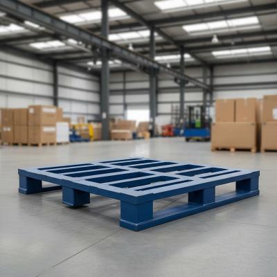 China Powder Coating Steel Shipping Pallet Custom Size Robust Steel Shipping Pallet Perfect for Logistics and Freight Transport for sale
