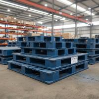China Customize Steel Pallets Offering Custom Size and Powder Coated Surface Finish Built to Withstand Demanding Industrial Environments for sale