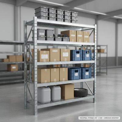 China Industrial Steel Shelving Providing Corrosion Protection and 5 Number Of Shelves Suitable for Long Term Storage Stability for sale