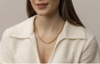 China CE K Gold Stainless Steel Fashion Necklaces Luxury LOVE 3d Ball Chain Necklace for sale