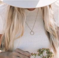China Saya Stainless Steel Fashion Necklaces Luxury Brands Delicate Circle Necklace for sale