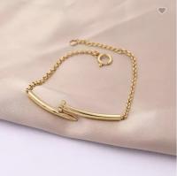 China Anniversary Stainless Steel Jewelry Set Love Token Nail Bracelet And Necklace Set for sale