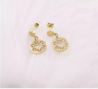 China Cutout Heart Drop Earrings Necklace Set for sale