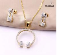 China Horseshoe Buckle Rhinestone Jewelry Set for sale