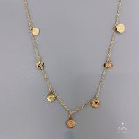 China Magic Symbol Long Necklace And Earring Set 14k Gold Over Stainless Steel Jewelry for sale