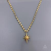 China Hexagram Pendant Flower Chain Necklace Couples Stainless Steel Fashion Jewelry for sale