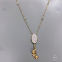China CE 14k Gold Necklace And Earring Set SS Steel Four Leaf Clover Jewelry for sale