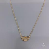 China Saya Women's Stainless Steel Gold Necklace Engagement Necklace For Bride for sale