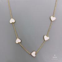 China 14 Karat Gold Tone Stainless Steel Jewelry Love Heart Pendant Necklace for sale