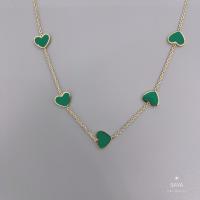 China 14 Karat Gold Tone Stainless Steel Jewelry Love Heart Pendant Necklace for sale