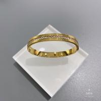 China 18K Gold Diamond Set Stainless Steel Bangle Narrow Edition Star Bracelet for sale