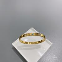 China Inlay Color Gem Four Diamond Screw Bangle For Men And Women Stainless Steel Bangle for sale